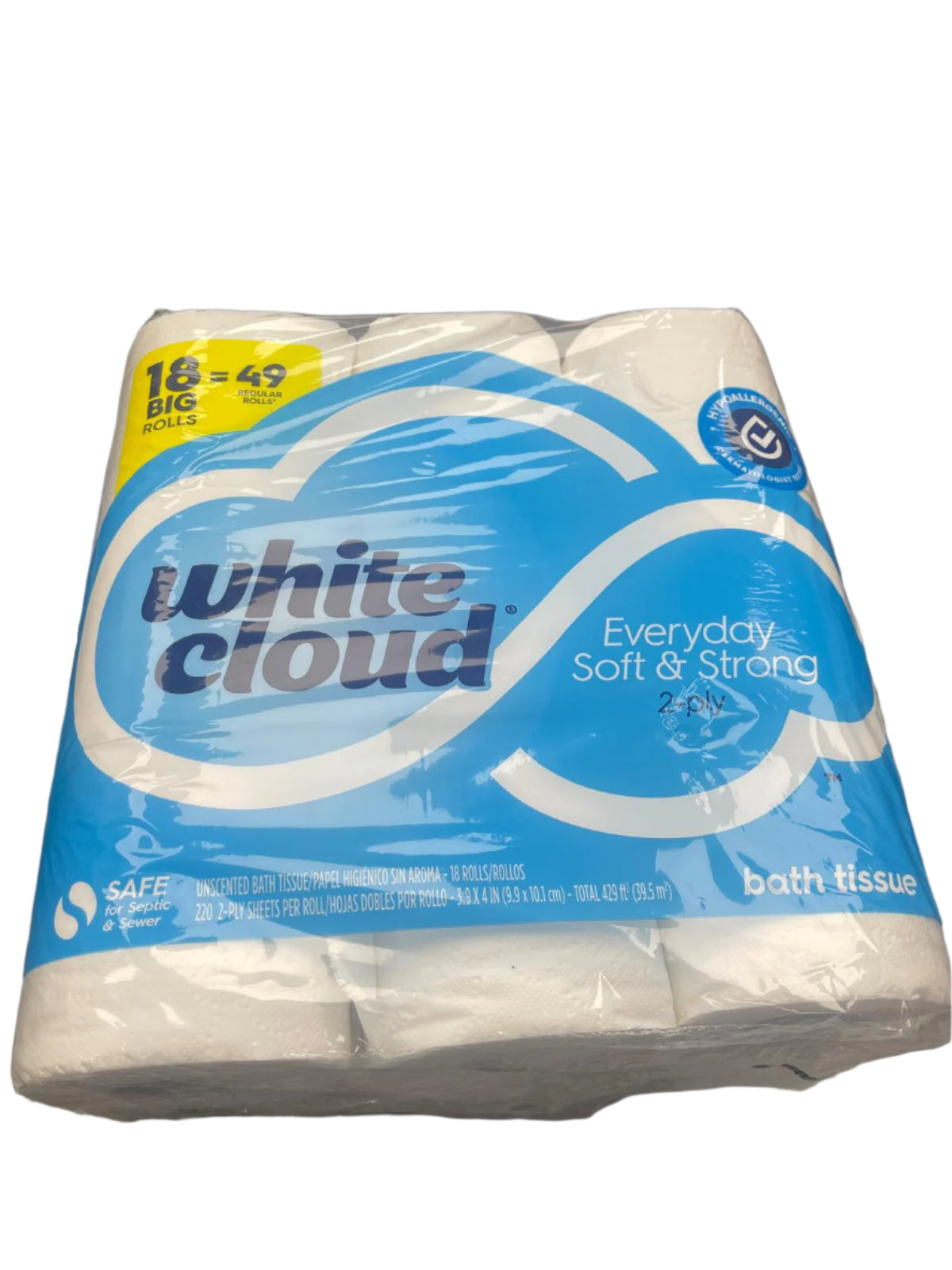 White Cloud Premium Bath Tissue (18 roll) – Papaya Express